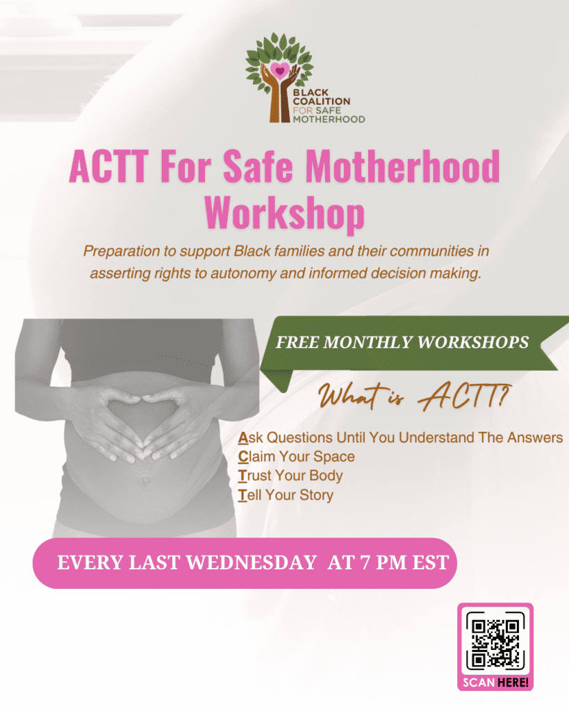 ACTT Workshops | Prenatal Care Workshops by Black Coalition for Safe ...
